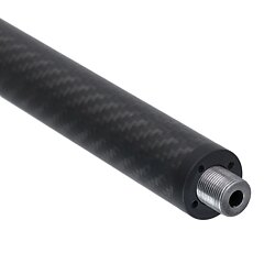 Lightweight Carbon Fiber Barrel with Black Ends and Black Aluminum ...