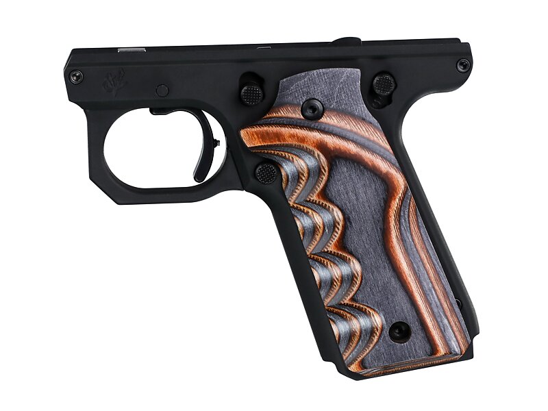 1911 Panel Grips with Finger Grooves, Brown/Gray | Volquartsen Firearms